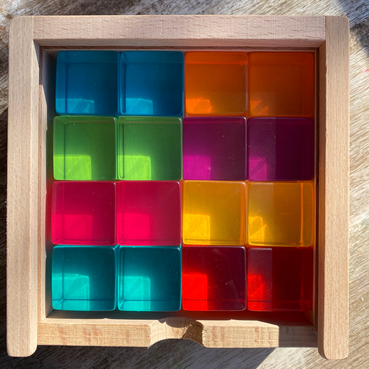 Lucite Blocks | Bright | Set of 16 with storage box – Sawdust and Chalk